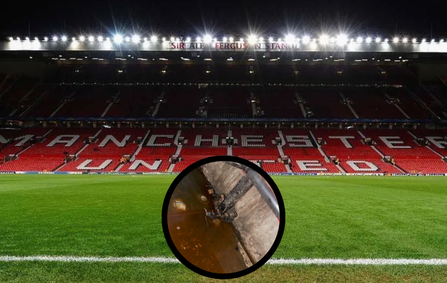 Old Trafford, en la ruina: invasión de ratas y goteras | El Gráfico
