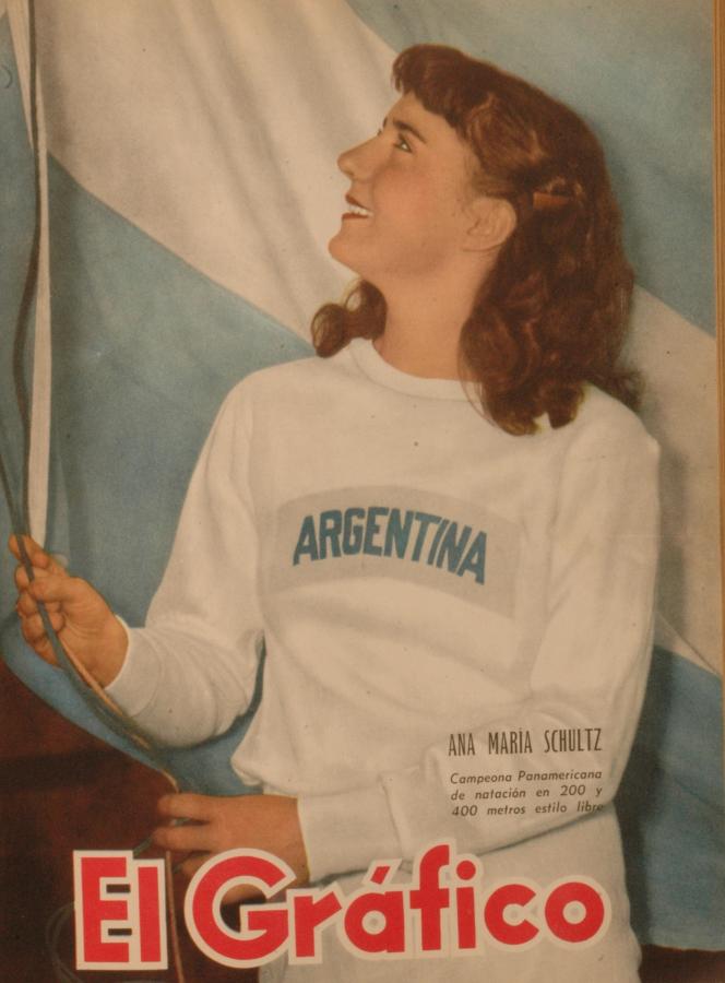 30 de marzo de 1951, la nadadora Ana María Schultz | El Gráfico