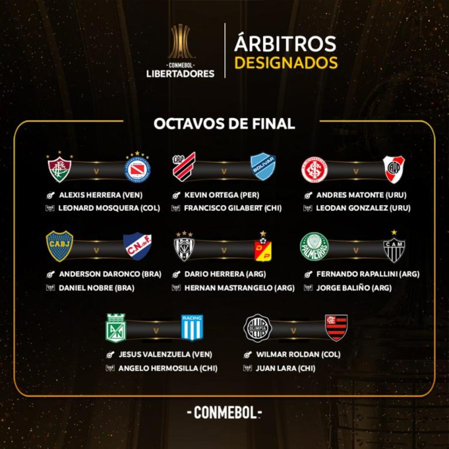 Se designaron los árbitros para la Libertadores: terna uruguaya para ...